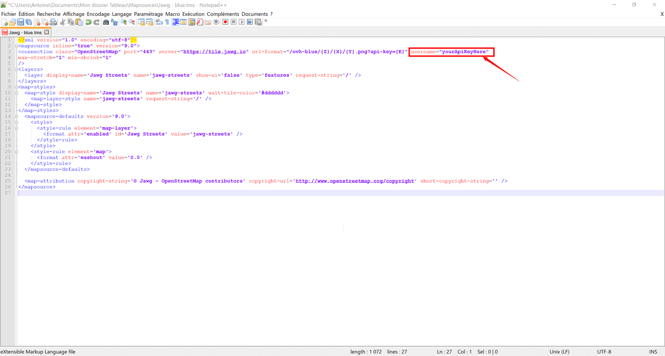 Tableau | Jawg Documentation